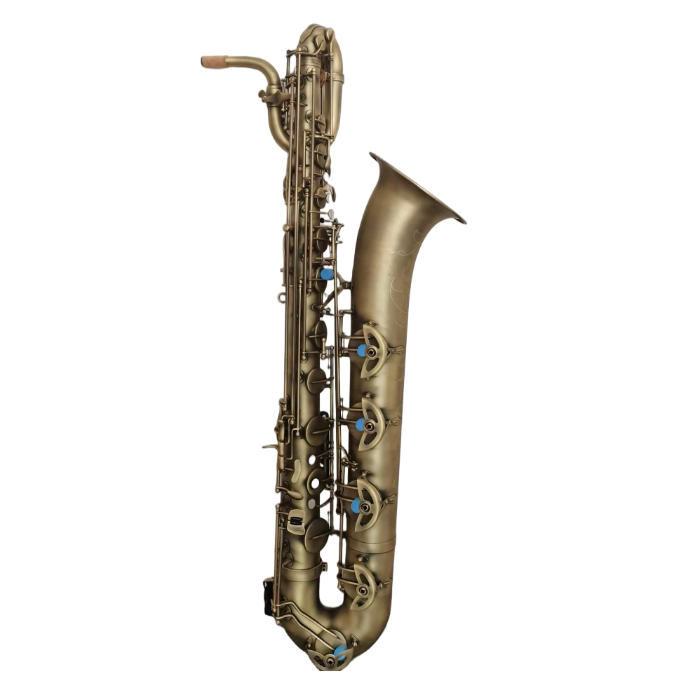 Eastern Music Pro Antique Bronze Baritone Saxophone-Low A, Front F ...