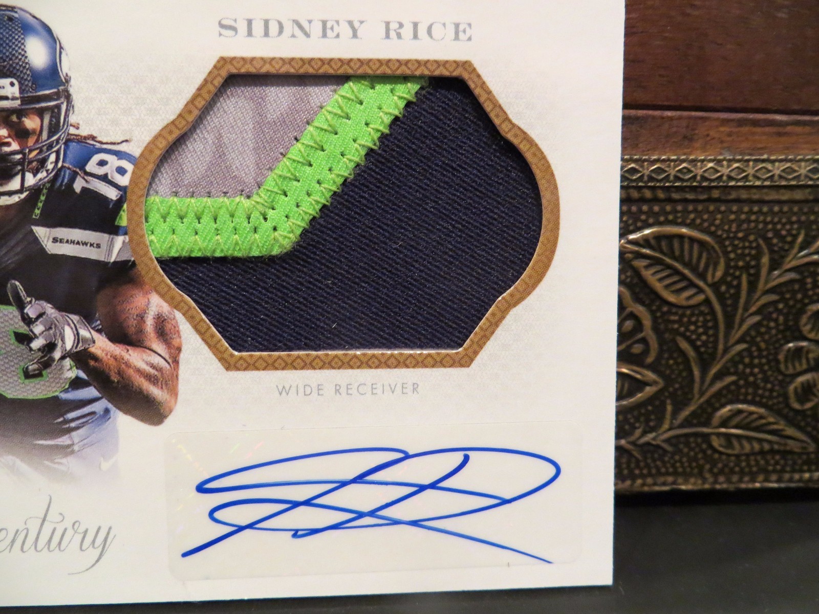 National Treasures Century Autograph Jersey Seahawks Sidney Rice 06/25 ...
