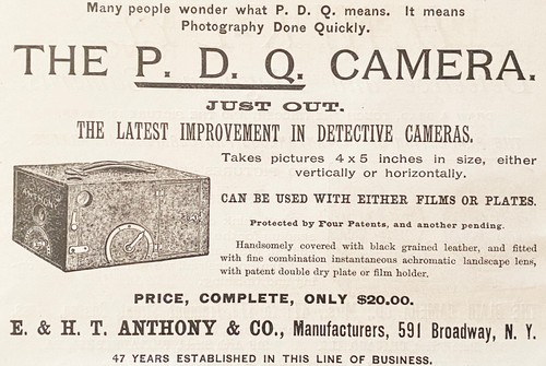 Antique 1890 P.D.Q. Detective Box Camera Vtg Victorian Era Photography ...
