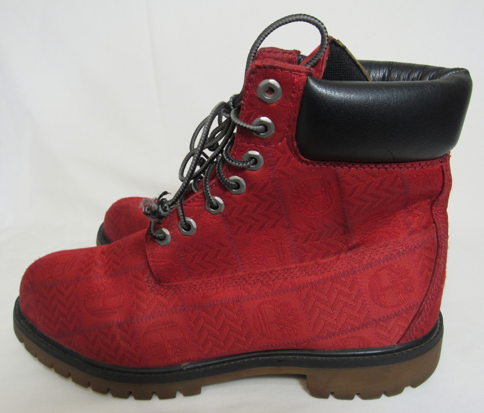 Timberland Red Embossed Patch Fabric Logo Waterproof … - Gem