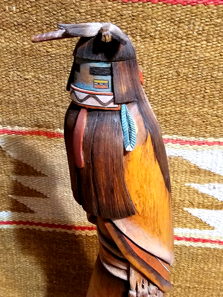 OUTSTANDING CARVED 13" HOPI LONGHAIR HEOTO KACHINA FAMOUS CARVER LAUREN ...