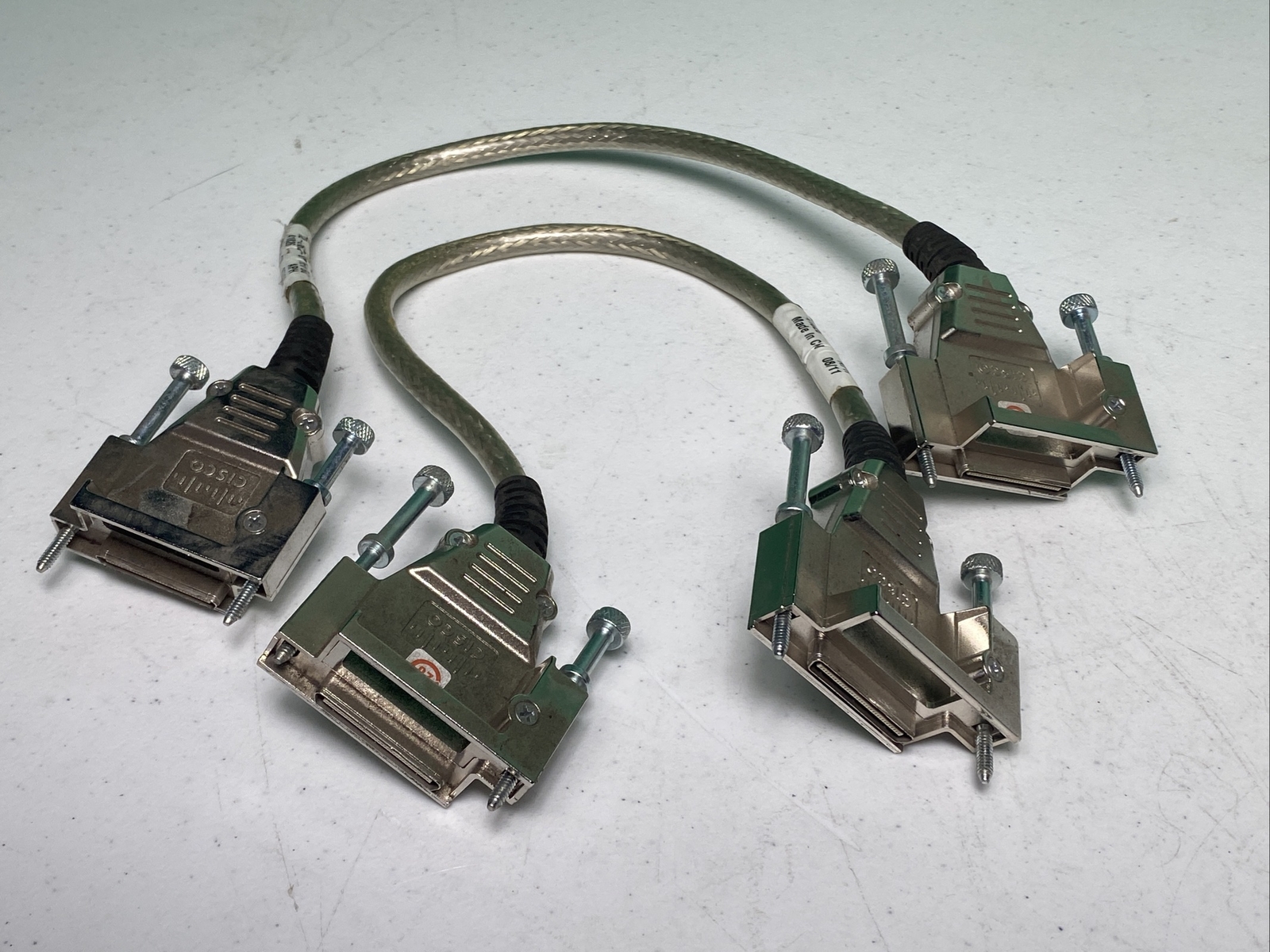Lot of 2 Cisco 72-2632-01 REV B0 StackWise 50CM Cables CAB-STACK-50CM ...