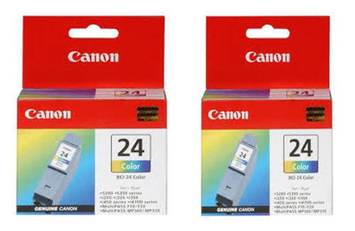3 x Canon Original BCI 24 Colour Ink Cartridges for IP 1000 MP130 S300 ...