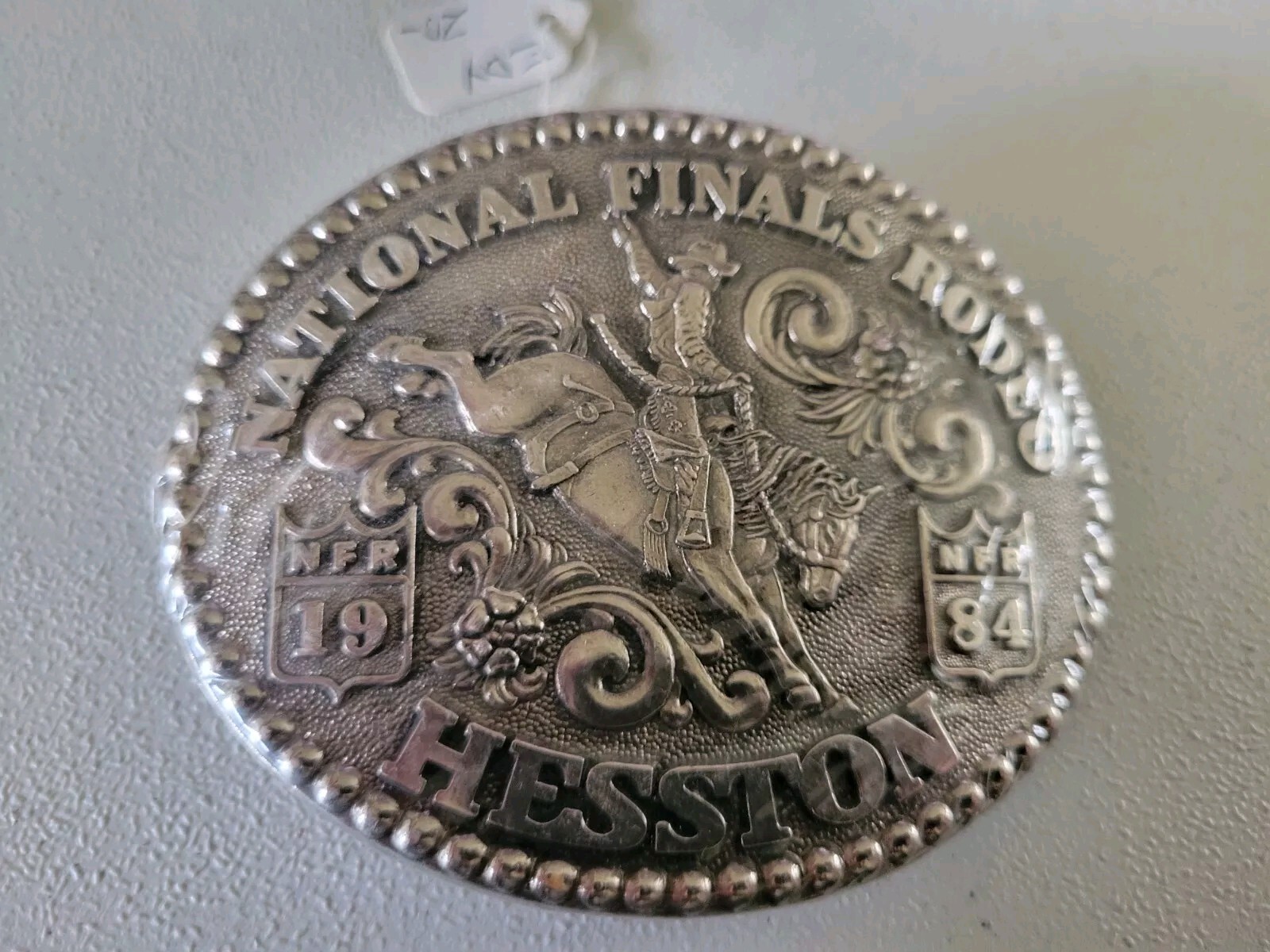 1984 Hesston National Finals Rodeo Vintage Metal Belt… - Gem