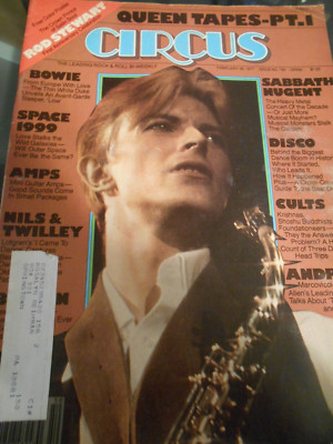 David Bowie, Rod Stewart, Queen - Circus Magazine 1977 | eBay