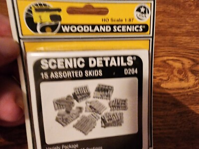 Woodland Scenics Assorted Skids (15) White Metal, HO Scale New & Sealed ...