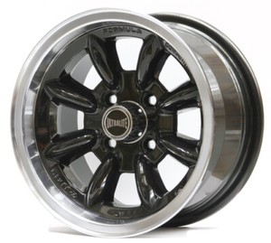 ULTRALITE CLASSIC MINI WHEELS 13" x 7J WIDE ET10 BLACK POLISHED LIP ...