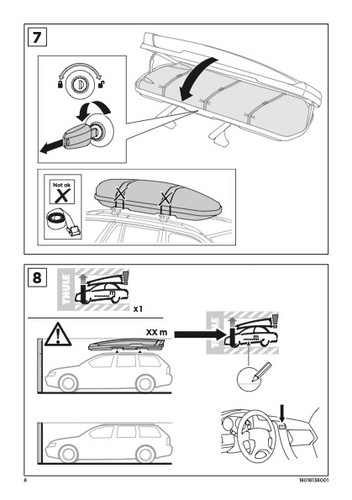 Thule Flow White Low Profile Locking Cargo Case in Great Condition! | eBay