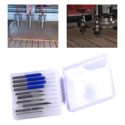 10x V-Shape Tungsten Steel 30 Degree 0.2mm PCB Engraving Bit CNC Router ...