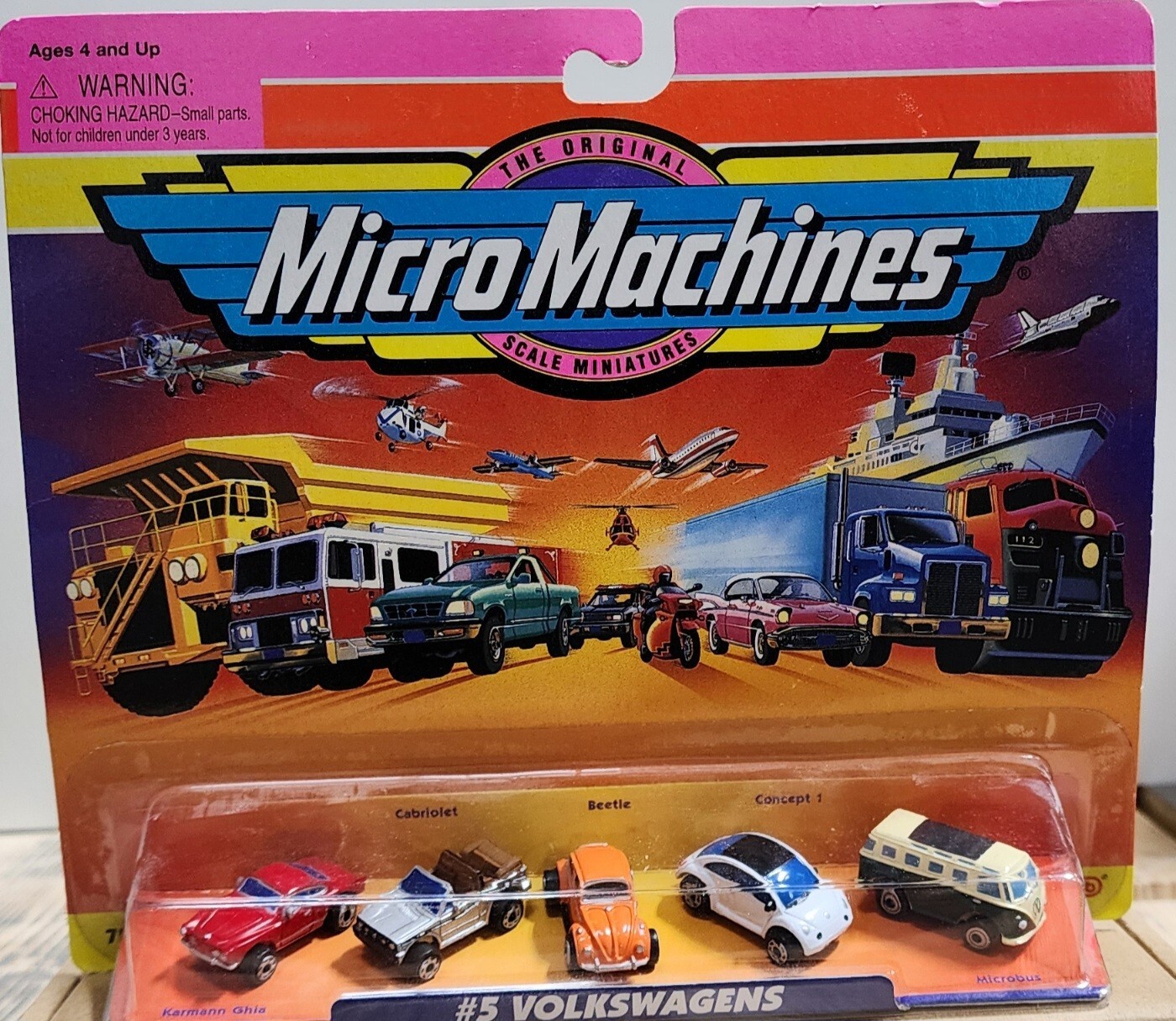 MICRO MACHINES #5 VOLKSWAGEN Concept 1,Beetles, Cabriolet, Microbus ...