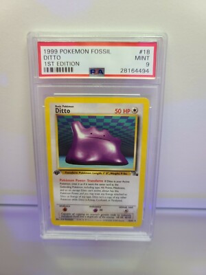 1999 Pokemon Fossil 1st Edition Ditto #18 PSA 9 MINT 18/62 | eBay