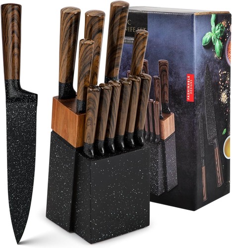 Knife Set,12-Piece High Carbon German Stainless Steel Knife Set with ...