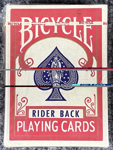 Bicycle Rider Back Playing Cards Blue Seal Tear Away Strip No Bar Code ...