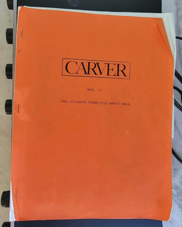 Carver Model C-1 Sonic Holography Preamplifier High Fidelity Control ...