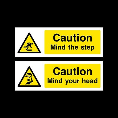 Mind your Head / Mind the Step Plastic Sign or Sticker - All Sizes ...