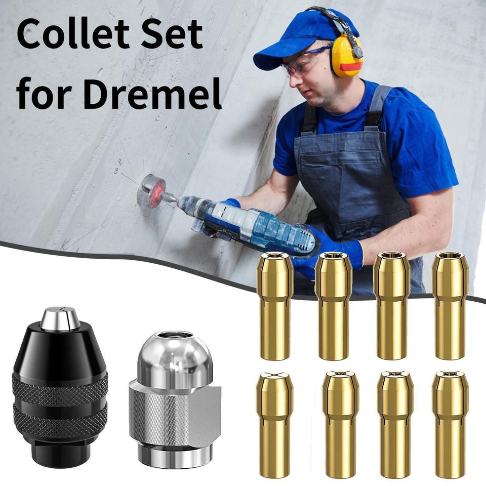 Drill Chuck Collet Set for DREMEL Drill Bit Chuck Shank Rotary Tool ...
