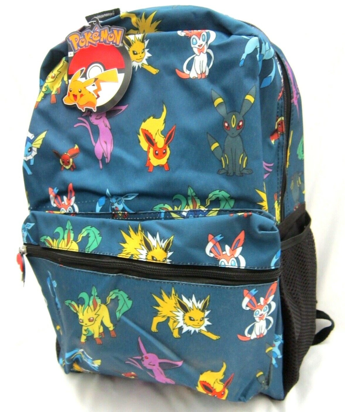 POKEMON NAVY BLUE CHARACTERS ALLOVER 16" BACKPACK WITH 2 COMPARTMENTS ...