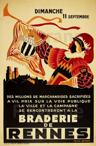 BRADERIE de RENNES Rfjj-POSTER HQ 40x60cm d'une AFFICHE VINTAGE ...