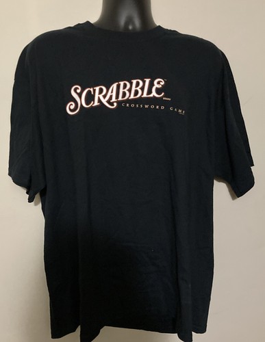 SCRABBLE Crossword Board Game T-Shirt MEN'S XXL Black Tee Retro Vtg ...