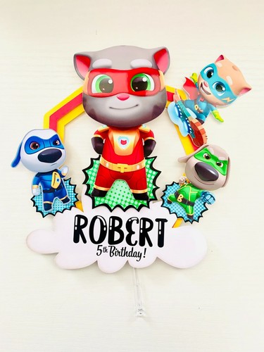 Personalized Talking Tom Heroes Cake Topper | eBay