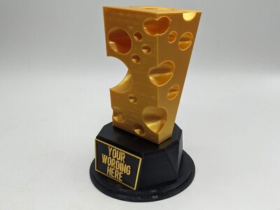 Personalised Cheese Trophy / Cheesy Award / Secret Santa Cheese Lover ...