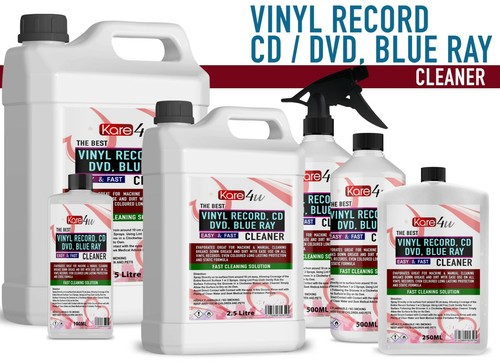 PROFESSIONAL VINYL RECORD CLEANER CD DVD CLEANING FLUID SPRAY/ CAP FAST ...