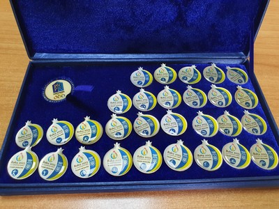 Pin badge set 30 pins NOC UKRAINE Olympic committee European games Baku ...