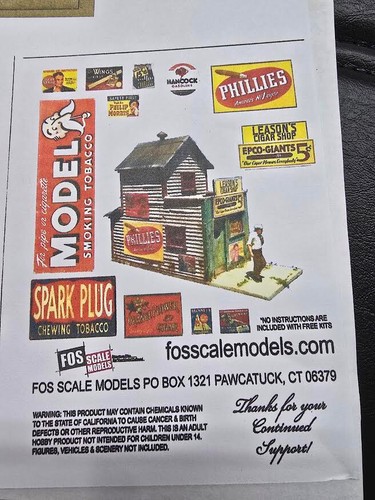 🔥Fos Scale Models, Leasons Cigars Building Kit, HO Scale | eBay
