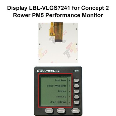 Display LBL-VLGS7241 for Concept 2 Rower PM5 Performance Monitor Repair ...