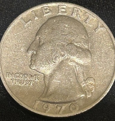 RARE 1970 Washington Quarter No Mint Mark, Silver Planchet | eBay
