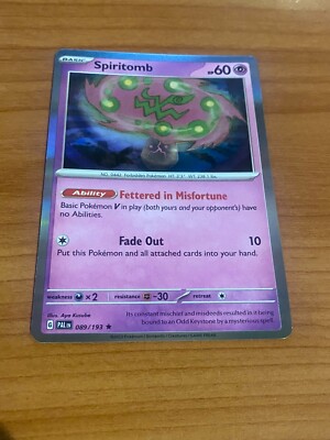 Pokemon TCG Paldea Evolved SPIRITOMB Rare Holo 089/193 | eBay Australia
