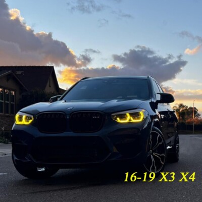 Yellow Angel Eyes DRL Adaptive LED Modules For BMW X3 X4 M G01 G02 ...