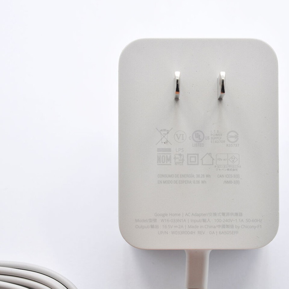 Genuine Google Home AC Adapter Power Supply 33W 16.5V 2A W033R004H W16 ...