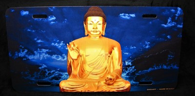 BUDDHA STATUE BUDDHISM BUDDHIST FAITH Metal Novelty Car license Plate ...