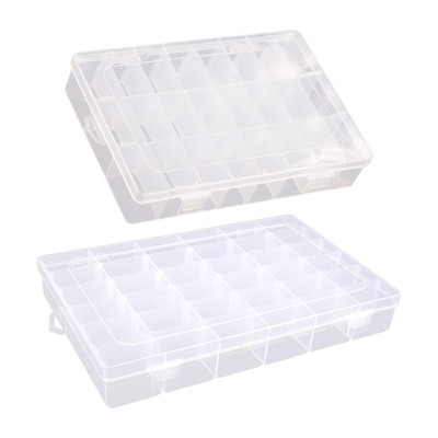 Sewing Thread Storage Box Grids Portable Empty Threads Spools Box for ...