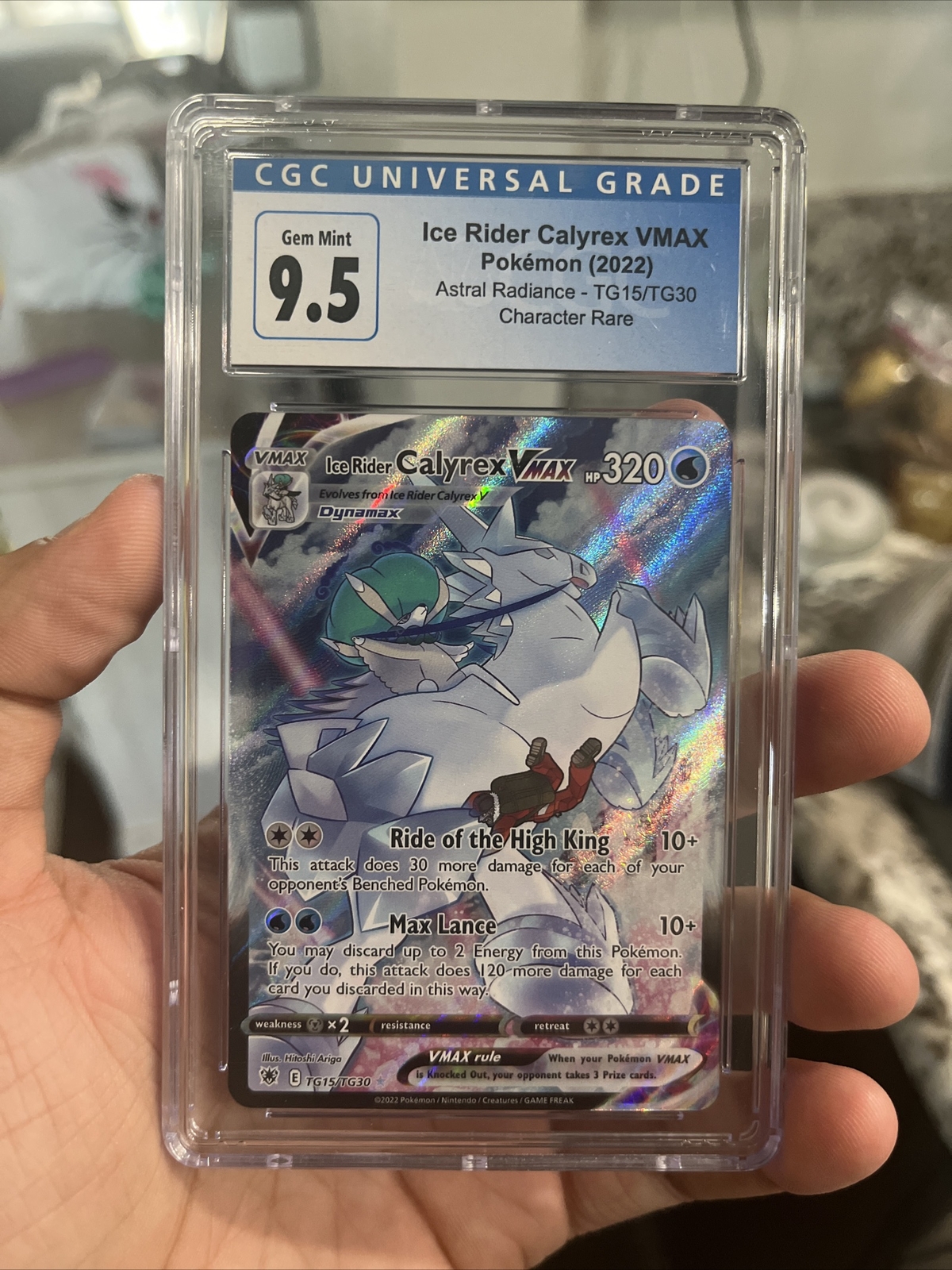 CGC 10 (CGC 9.5 old label) Ice Rider Calyrex V Chilling Reign 164/198 ...