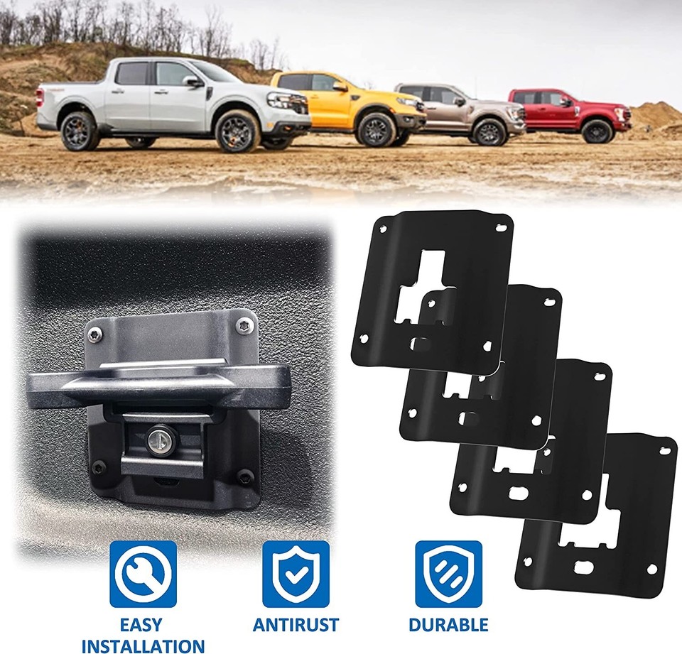 4PCS Truck Bed Cargo Tie Down Brackets Fit For 2015-Present Ford F150 ...