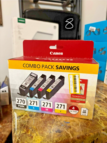 Canon 270 Black, 271 C/M/Y Combo 4pk Ink Cartridges - Cyan, Magenta ...
