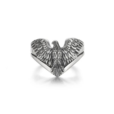 3D Eagle Men's Ring S925 Sterling Silver Hawk Ring for Men Vintage Thai ...