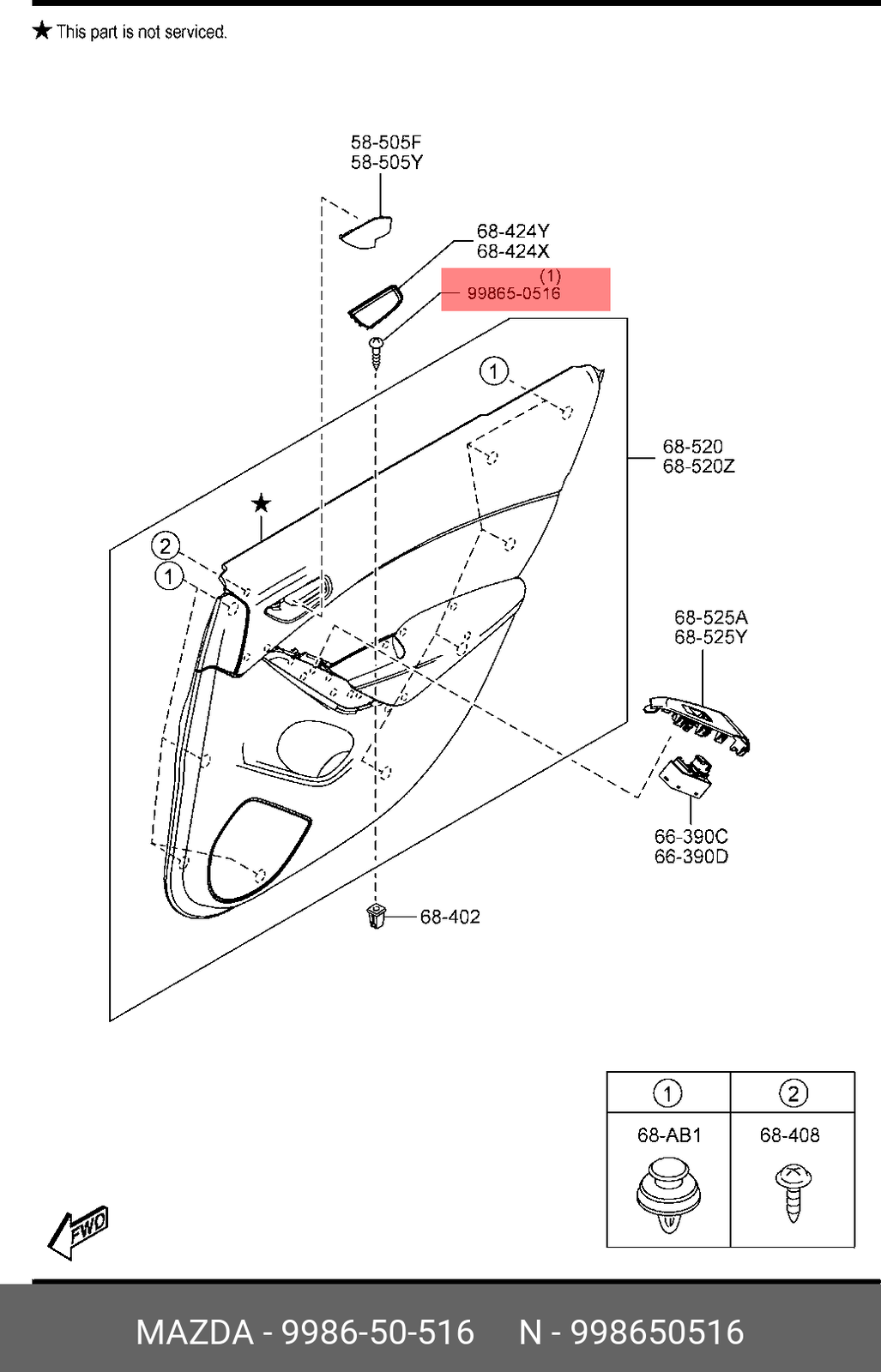 Genuine OE Screw Tapping 998650516 For Mazda 99865-0516 | eBay