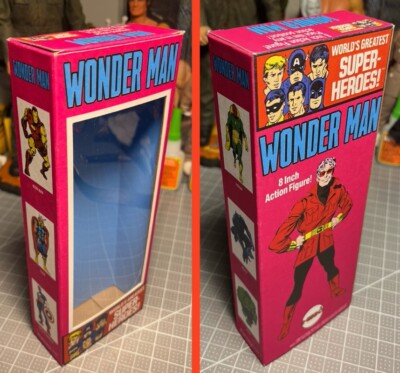 WONDERMAN RED JACKET VERSION 8" MEGO CUSTOM BOX ONLY | eBay