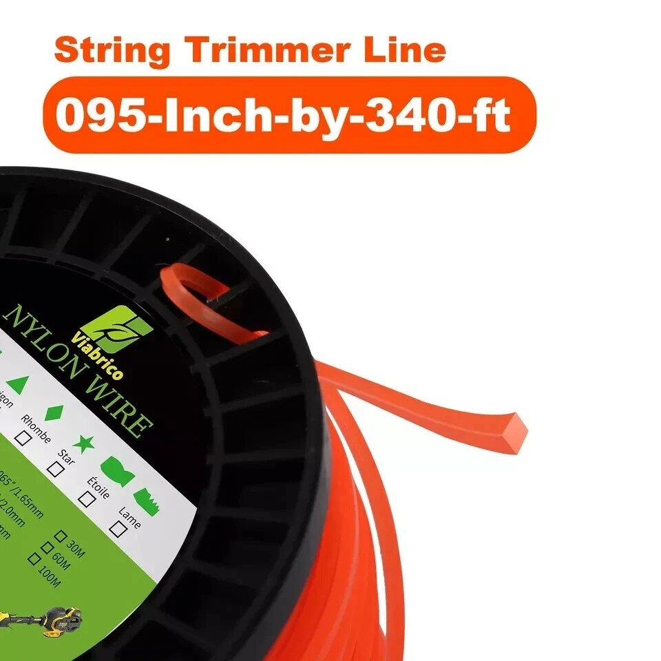 String Trimmer Line Square Orange Heavy Duty Weed Eater String Premium ...