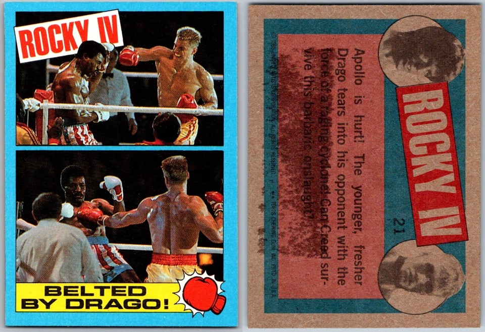 1985 Topps Rocky IV Movie Cards - U Pick Complete Your Set - Good | eBay