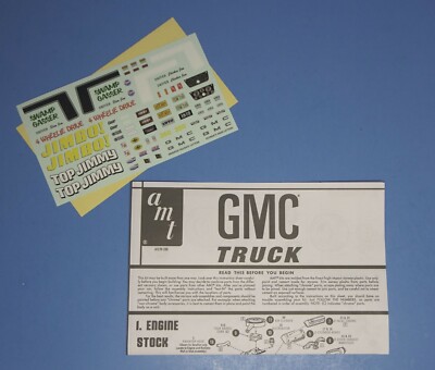 AMT 1972 GMC Jimmy Blazer. Jimbo!, Decals & Instructions 1/25 Scale | eBay