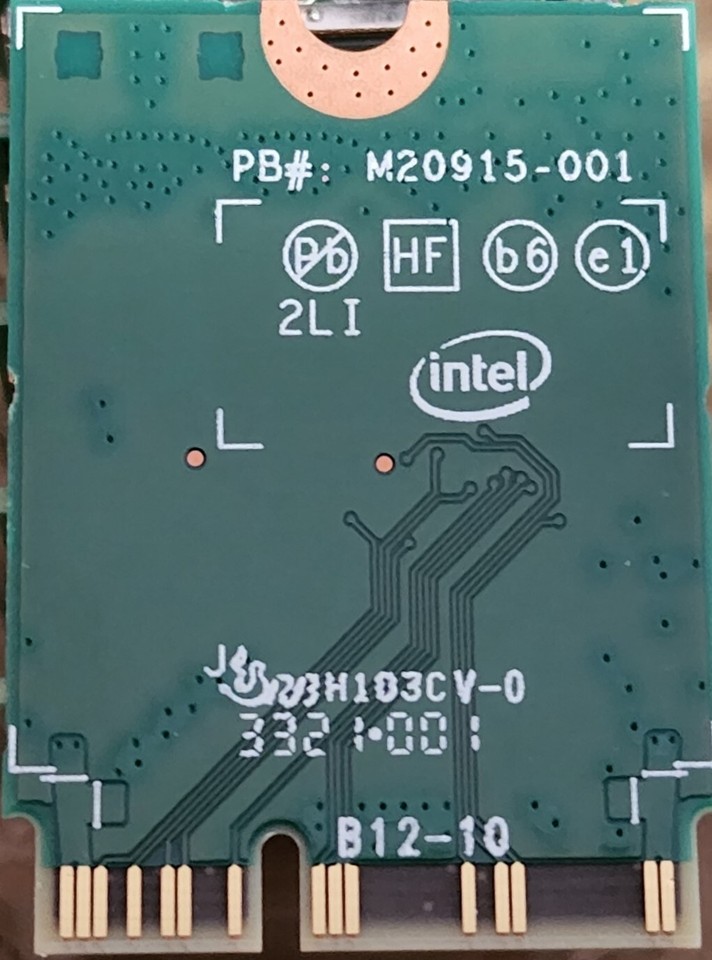 Intel AX200 AX201 AX211 AX210 Killer 6E 9560 BE200 Wi-Fi 7 (not sold in ...