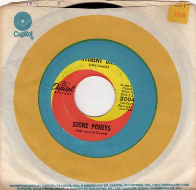 Stone Poneys (Linda Ronstadt) – Different Drum 1967 Capitol Rock VG ...