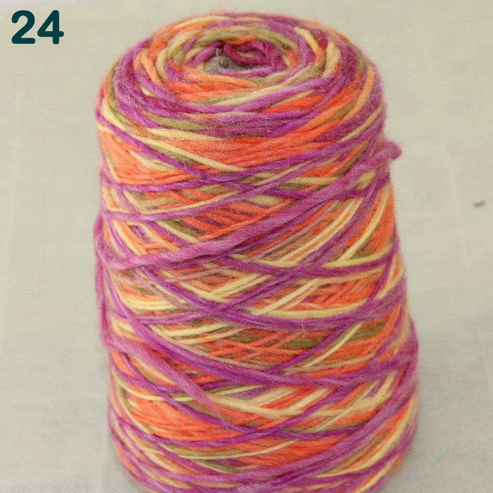 Sale NEW 500g Cone Yarn Chunky Shawl Scarf Hand Knitting Rainbow Wool ...