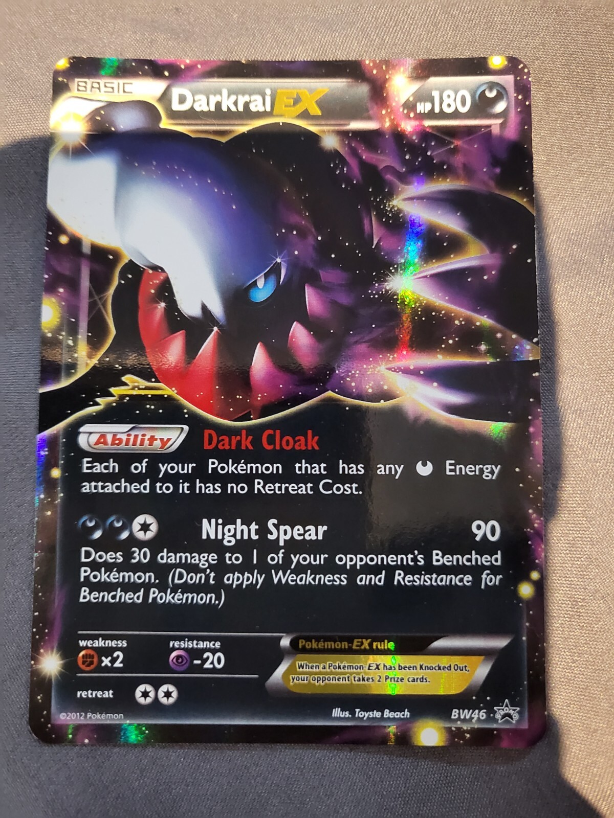POKEMON PROMO CARD - BLACK AND WHITE - DARKRAI EX BW46 (HOLO) NM | eBay