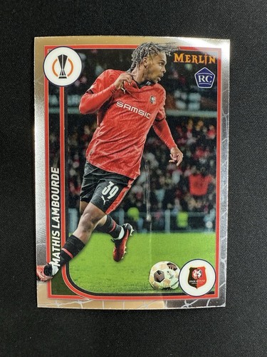 Topps Merlin 2023/24 Mathis Lambourde 111 Stade Rennais UCL Base Set RC ...