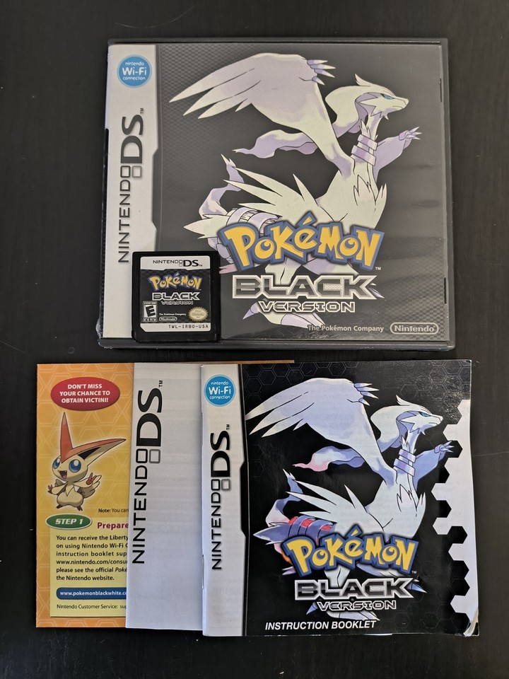 Pokemon Black Edition DSi W/Game CIB | eBay